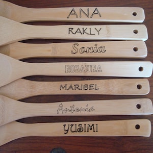 Set of 3 Personalized Kitchen Utensils, Custom Kitchen Utensils, Laser ...