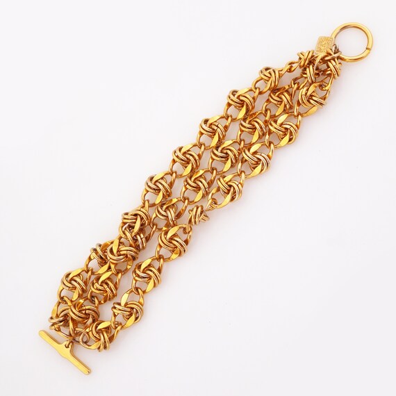 Chunky Three Strand Gold Link Chain Bracelet By Anne … - Gem