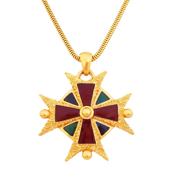 Maltese Cross Pendant - Etsy