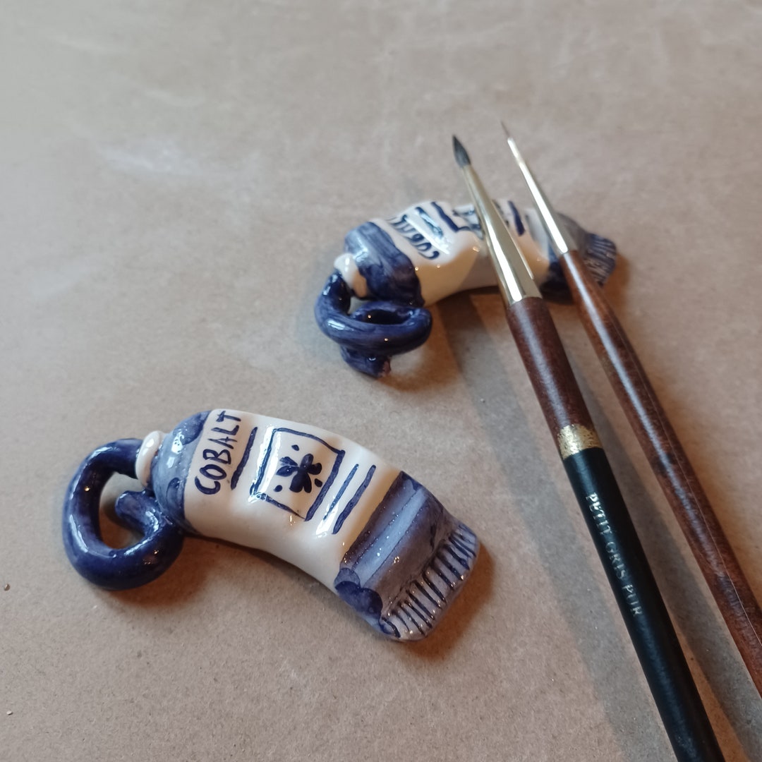 Handmade Ceramic Brush Rest: Paint Tube Design, Artist Supply - Etsy