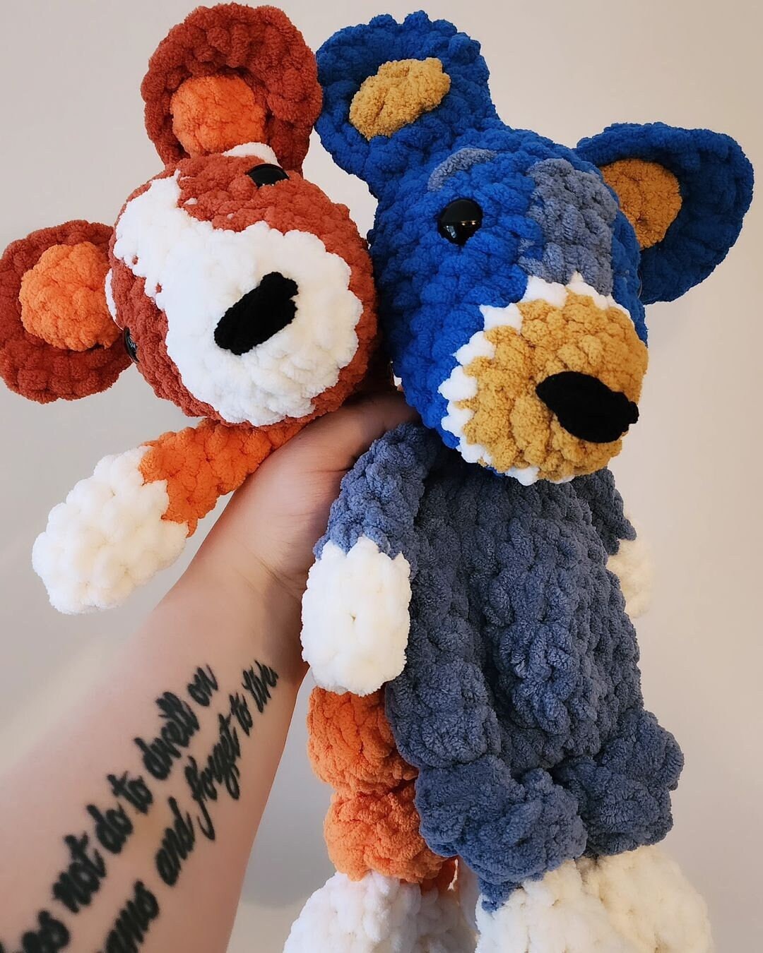 Blue and Orange Heeler Sister Stuffed Animals - Toddler Stuffy Snuggler ...