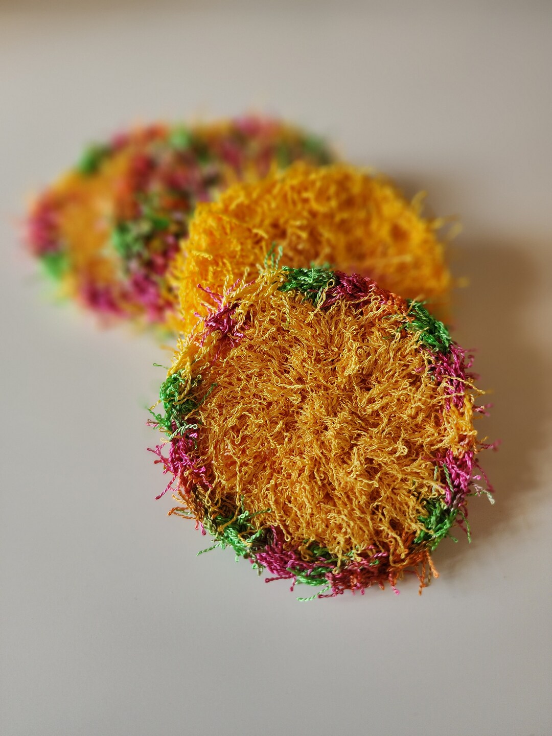 Yellow Summer Themed | Set of 4 - Exfoliating Makeup Scrubbies ...