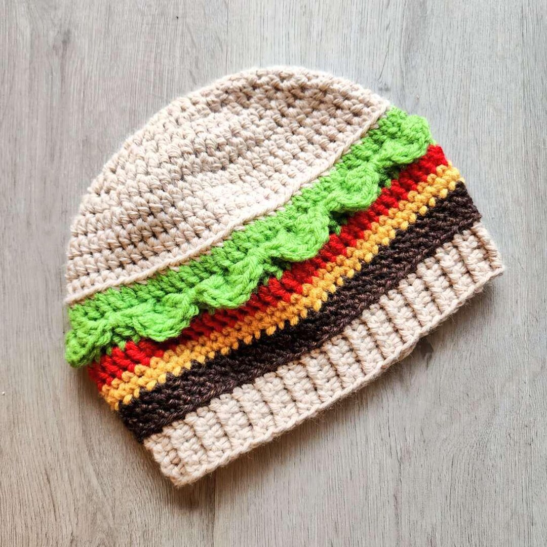 Easy Halloween Costume - Food Hat - Juicy Cheeseburger Hat - Burger Hat ...
