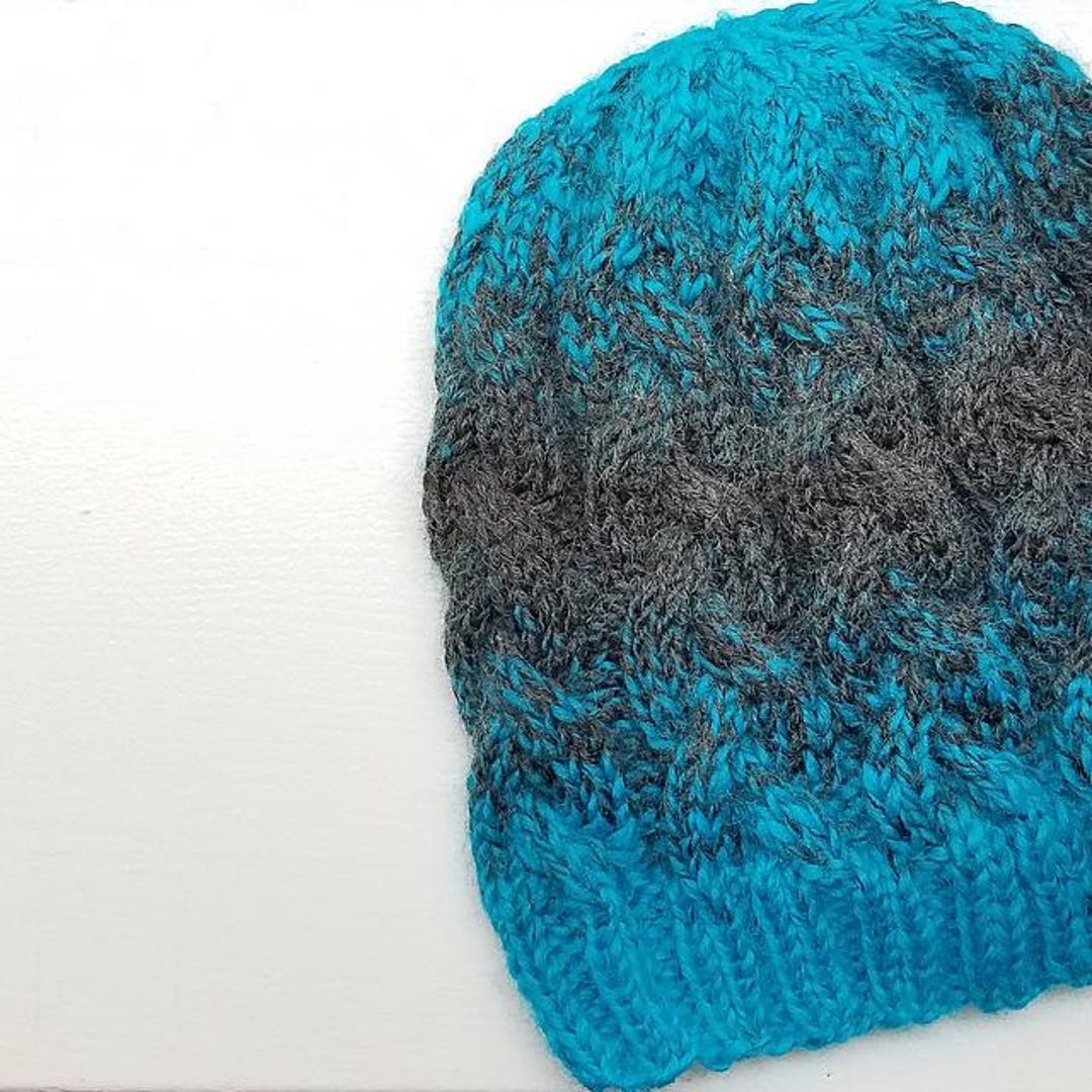 Braided Cable Knit Hat Pattern - Twisted Simple Cable Beanie Style Hat ...