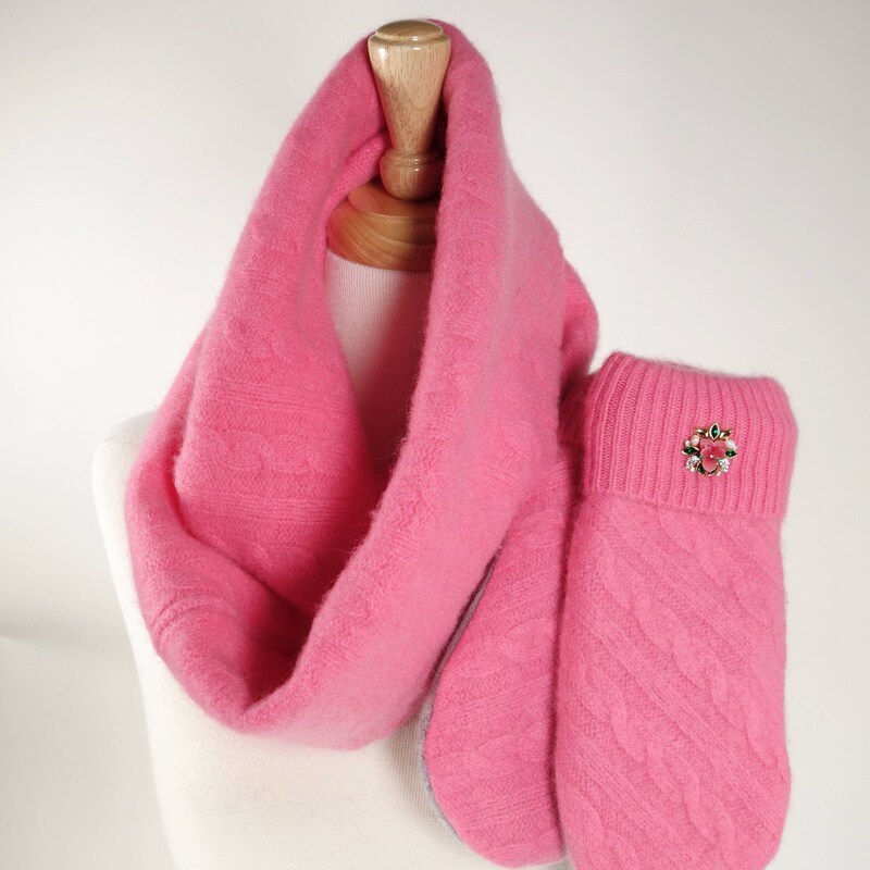 Scarf Mitten Set - Etsy