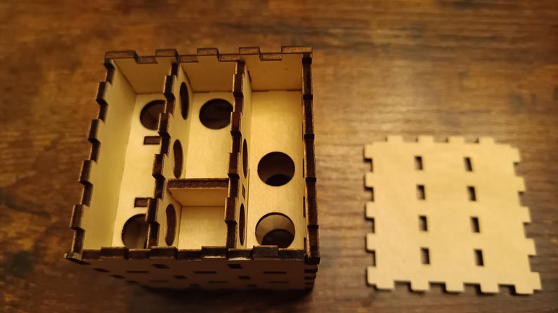 Wooden Maze Puzzle Box - DIY 3D Puzzle Cube, Challenging Brain Teaser ...
