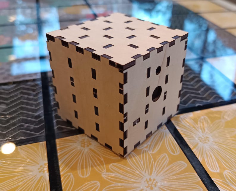 Wooden Maze Puzzle Box - DIY 3D Puzzle Cube, Challenging Brain Teaser ...