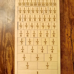 Montessori Fraction Board With 55 Tiles - Educational Math Tool for ...