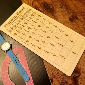 Montessori Fraction Board With 55 Tiles - Educational Math Tool for ...