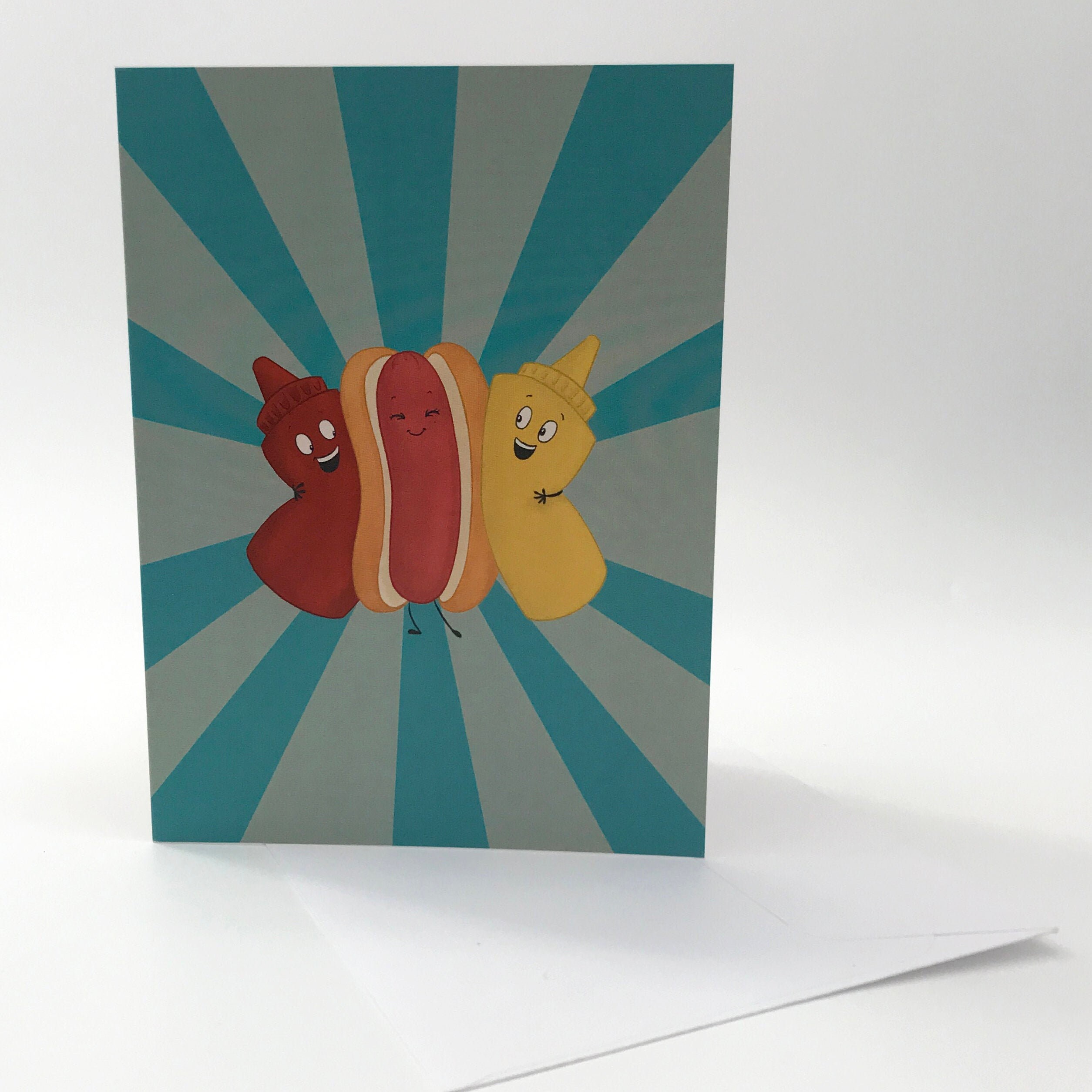 Hot Dog Birthday Card | Hot Dog BFF Card | Main Squeeze Card | Foodie ...