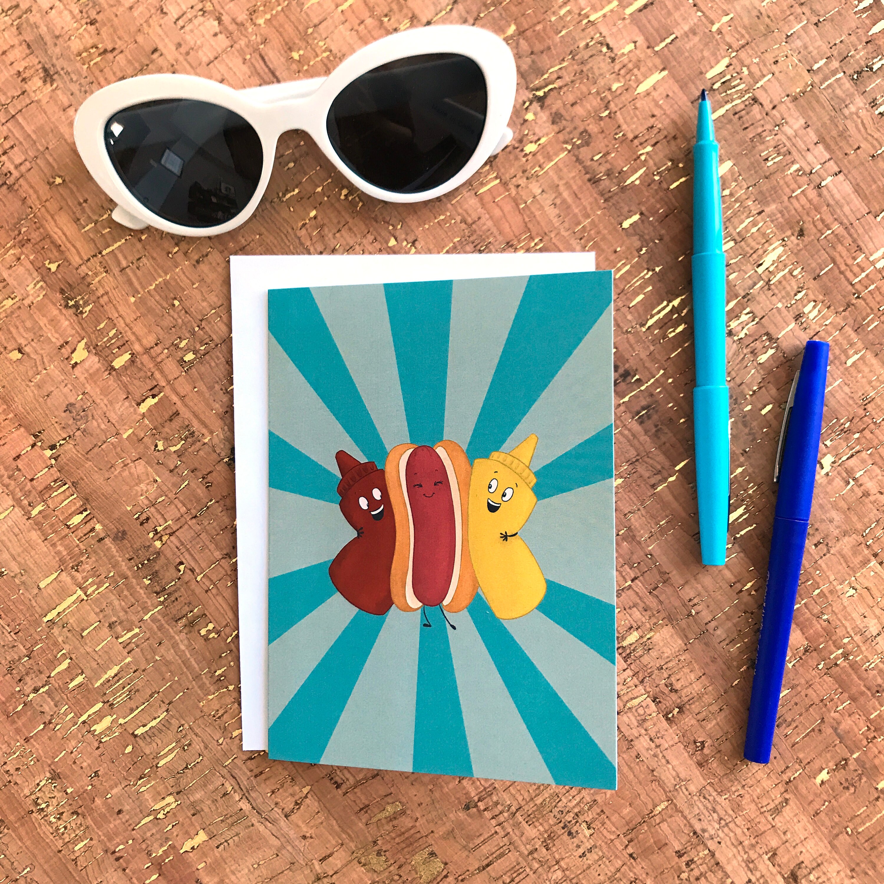 Hot Dog Birthday Card | Hot Dog BFF Card | Main Squeeze Card | Foodie ...