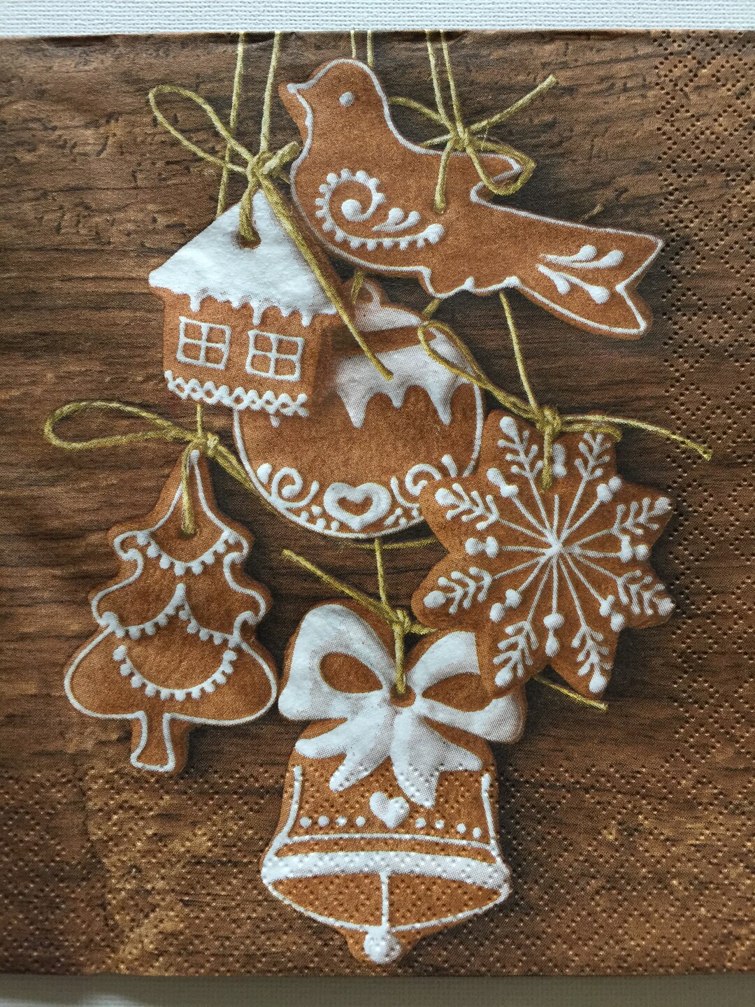 Christmas Gingerbread Paper Napkins for Decoupage Set 4 - Etsy