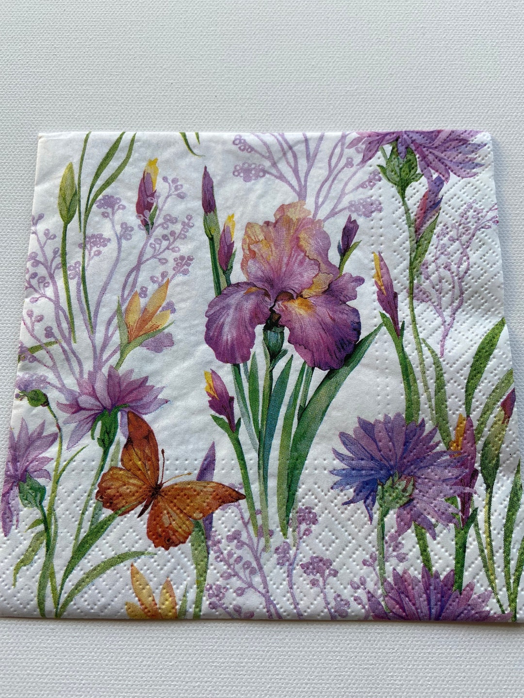 Paper Napkins for Decoupage Set of 4 Floral Napkins - Etsy