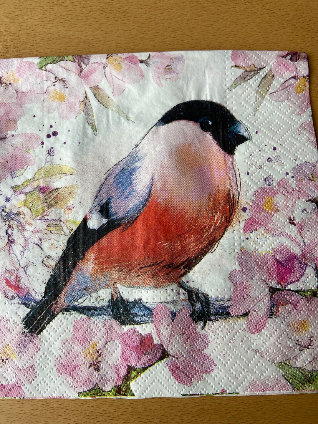 Paper Napkins for Decoupage Set 4 Floral Napkins Robin - Etsy