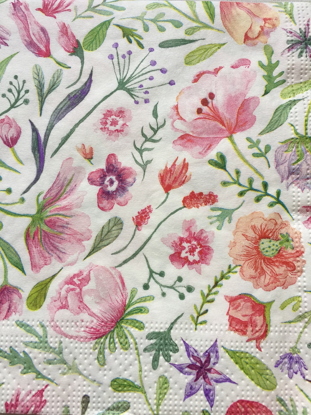 Paper Napkins for Decoupage Floral Napkins Set 4 - Etsy