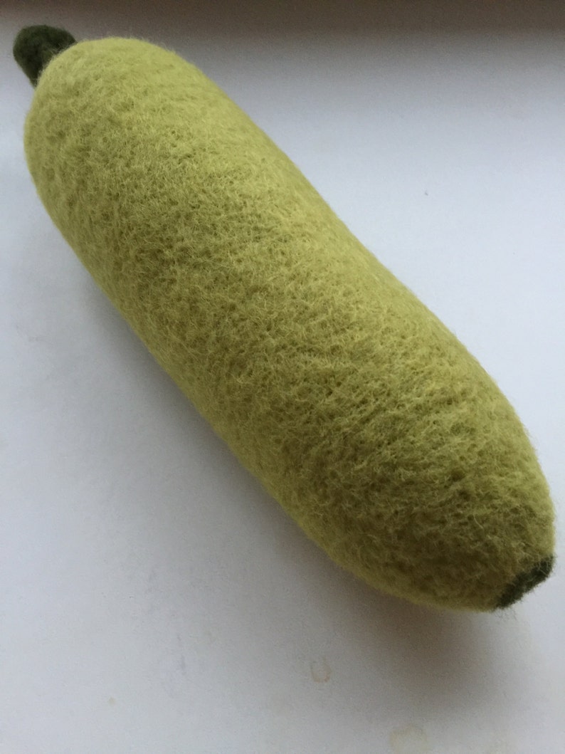 Zucchini Needle Felted Vegetable Kitchen Decor Play Food Waldorf Wool ...