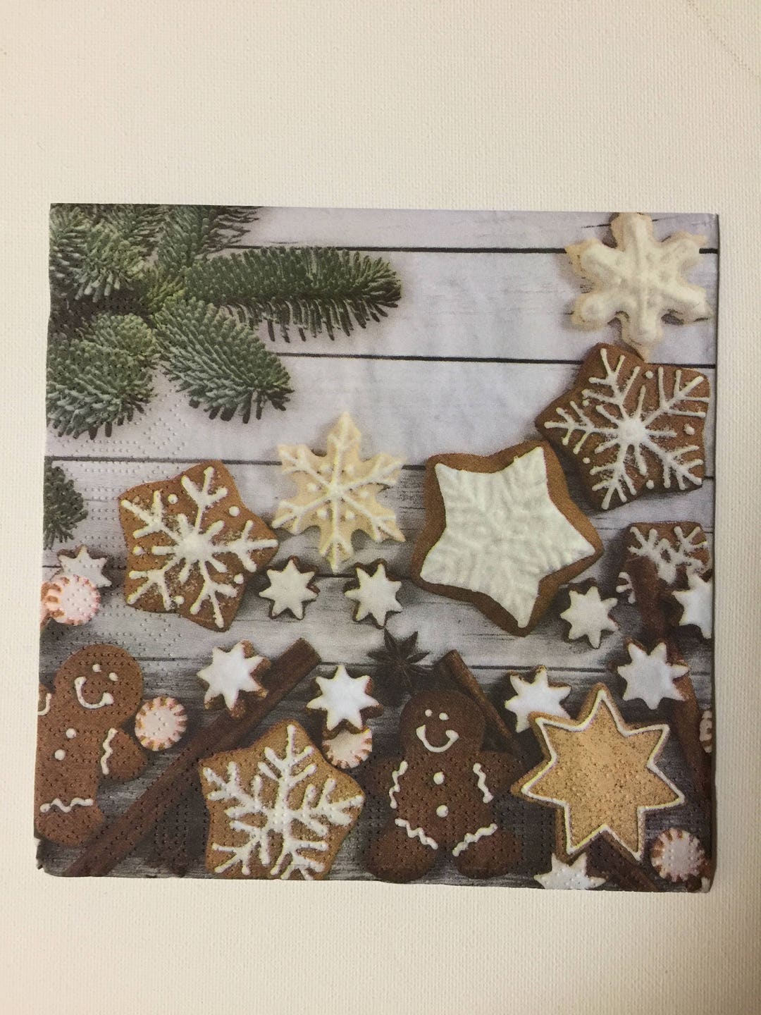 Paper Napkins for Decoupage Gingerbread Set of 4 Christmas Napkins - Etsy