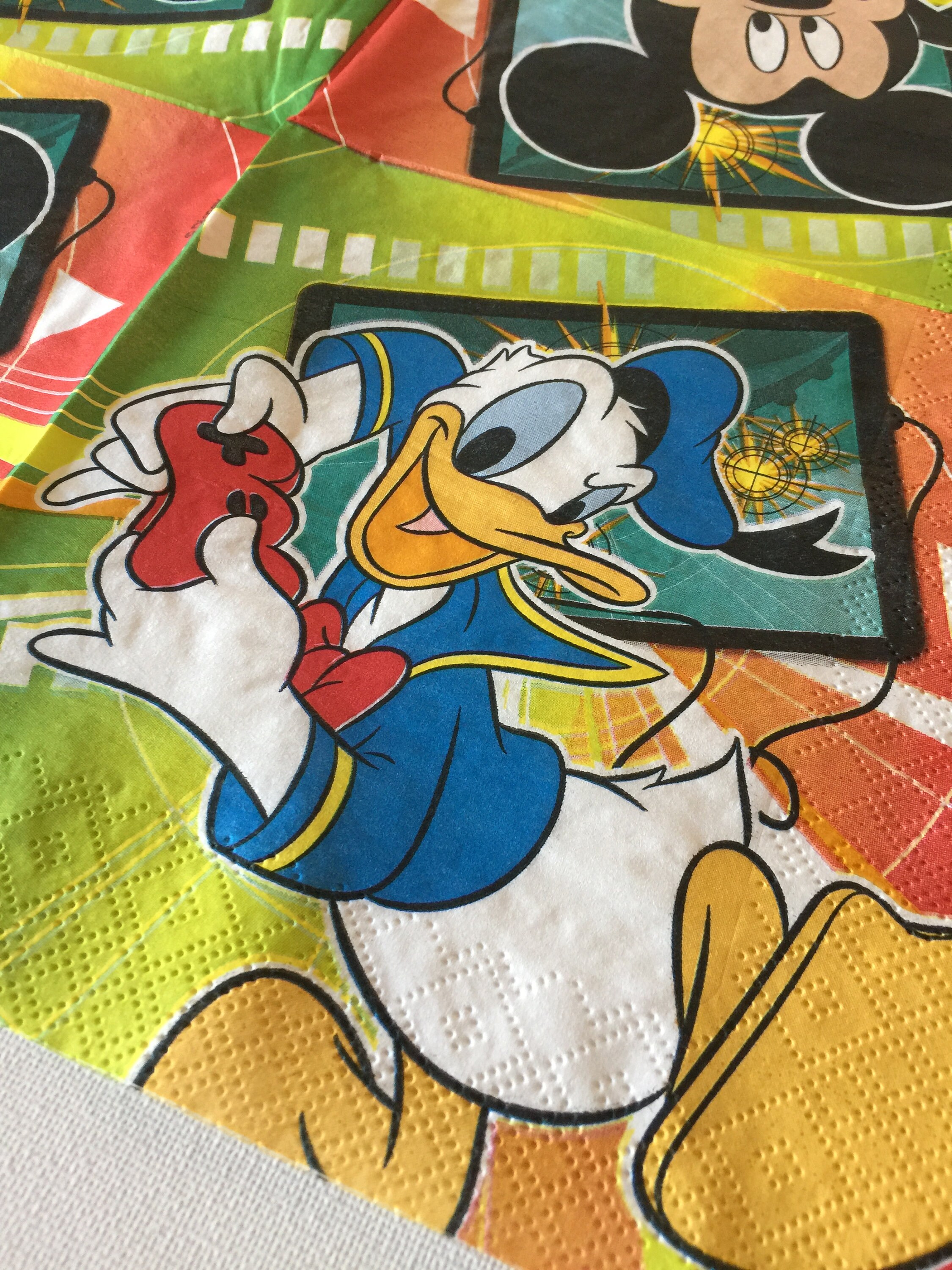 Paper Napkins for Decoupage Mickey Mouse Donald Duck Set 4 Children ...