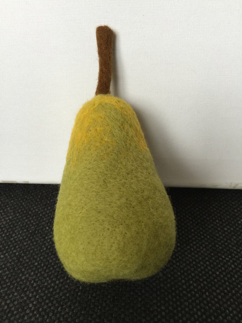 Pear Needle Felted Fruit Education Toy Play Food Waldorf Wool Handmade ...