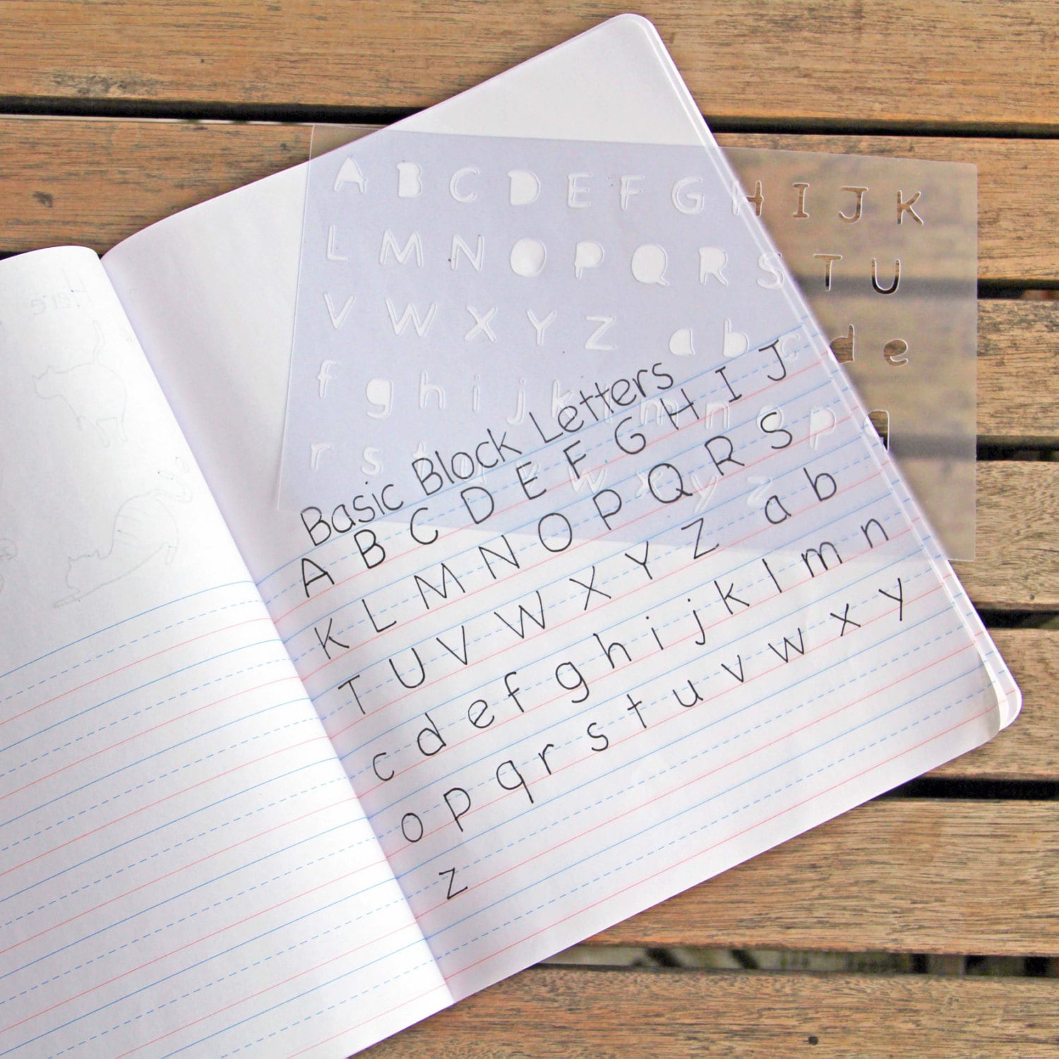 Block letters bullet journaling stencil creates consistent | Etsy