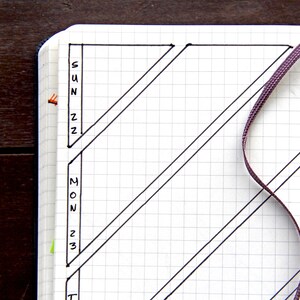 Diagonal Bullet Journaling Stencil Makes Fun Chevron, Triangle and ...