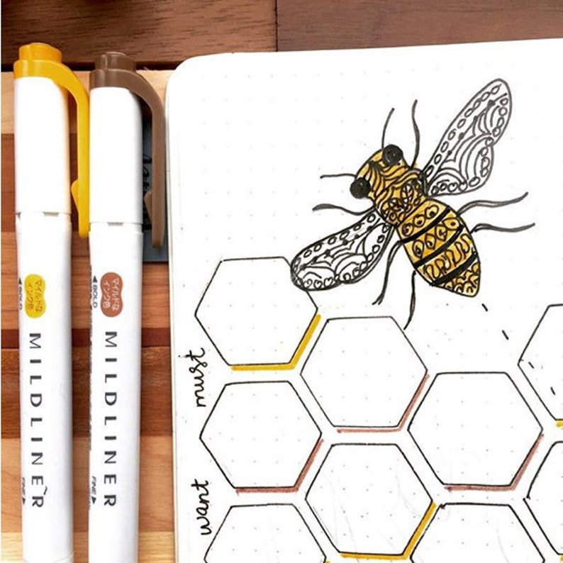Honeycomb Hexagon Bullet Journaling Stencil Creates Fun - Etsy