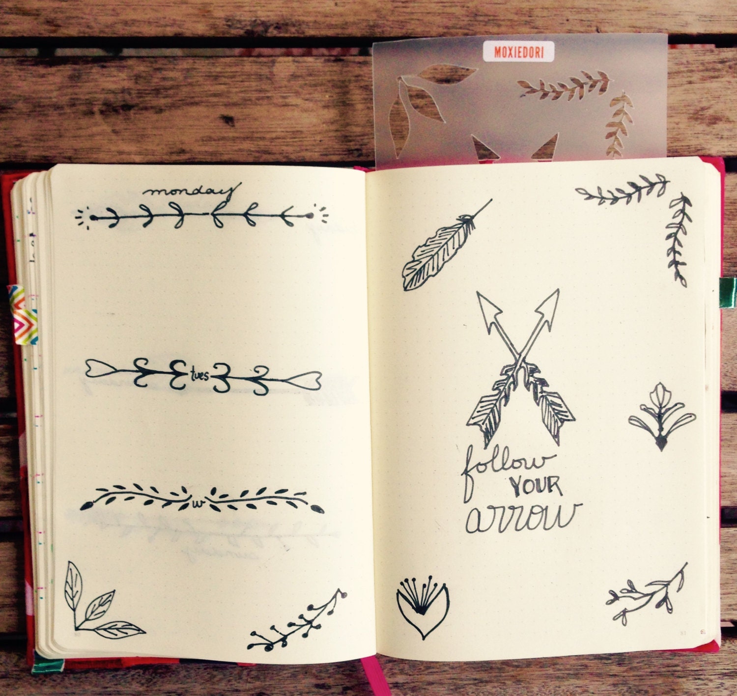 Boho Theme Bullet Journaling Stencil Adds a Free Spirited - Etsy UK