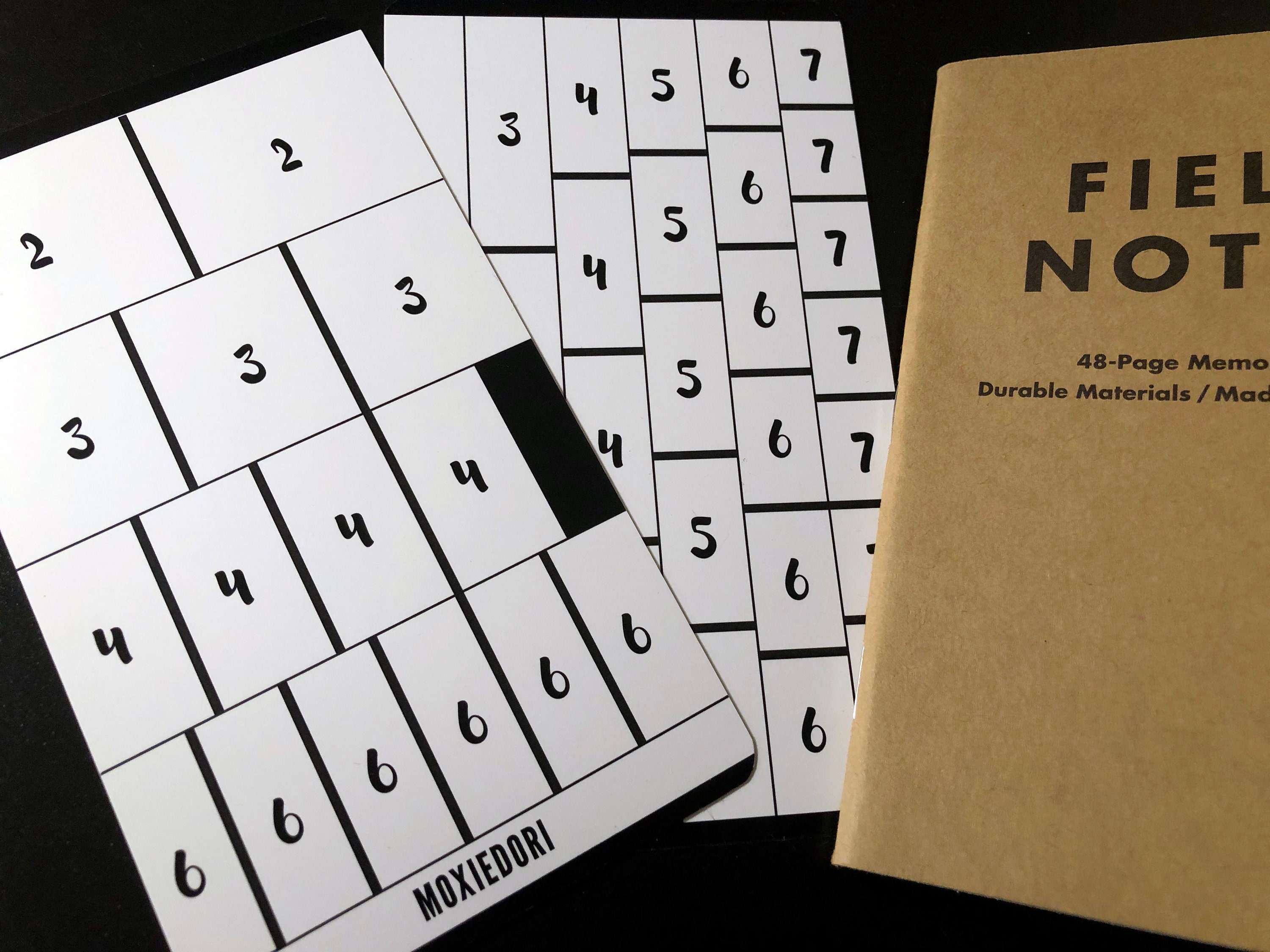 FIELD NOTES Rows and columns bullet journaling tracing card | Etsy