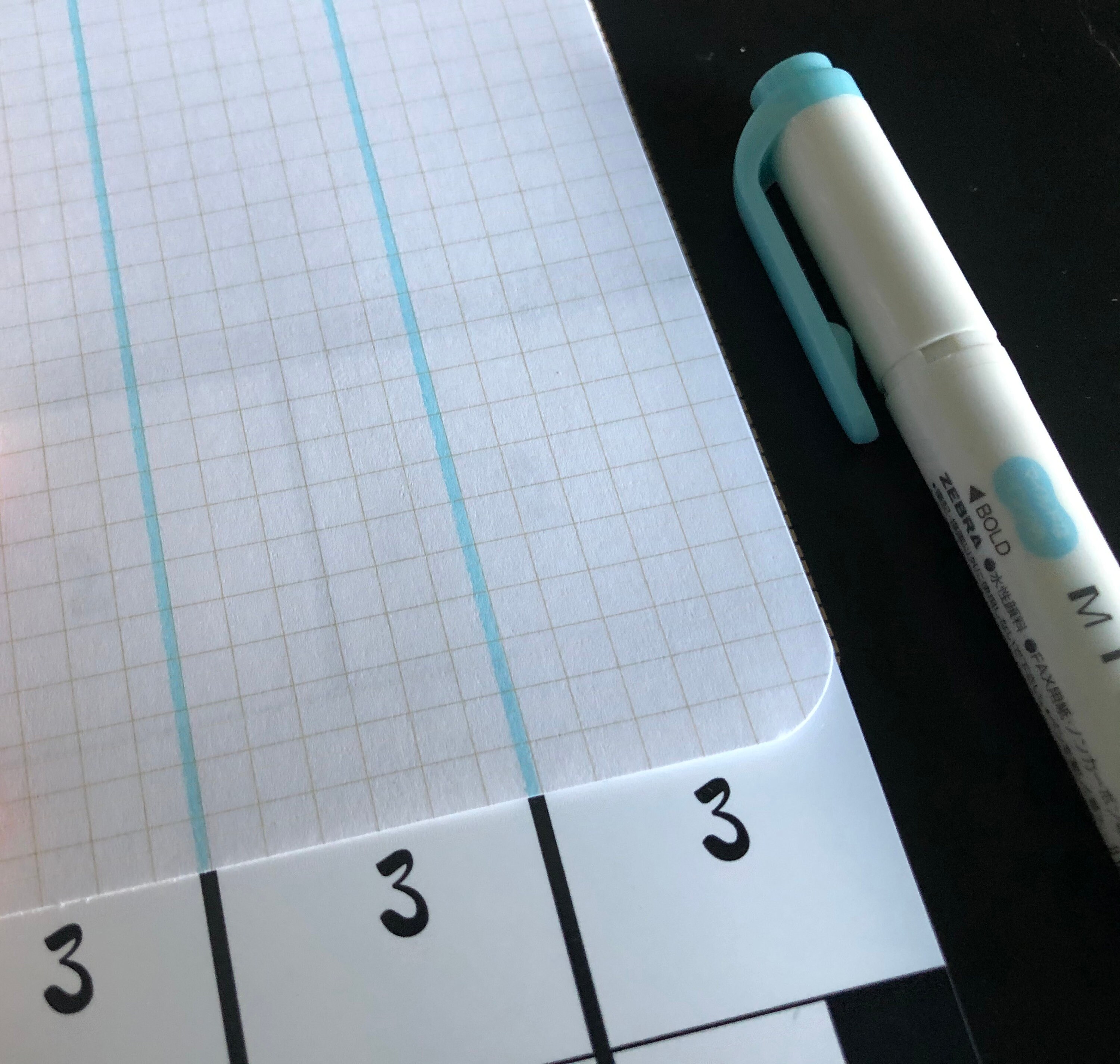 FIELD NOTES Rows and columns bullet journaling tracing card | Etsy