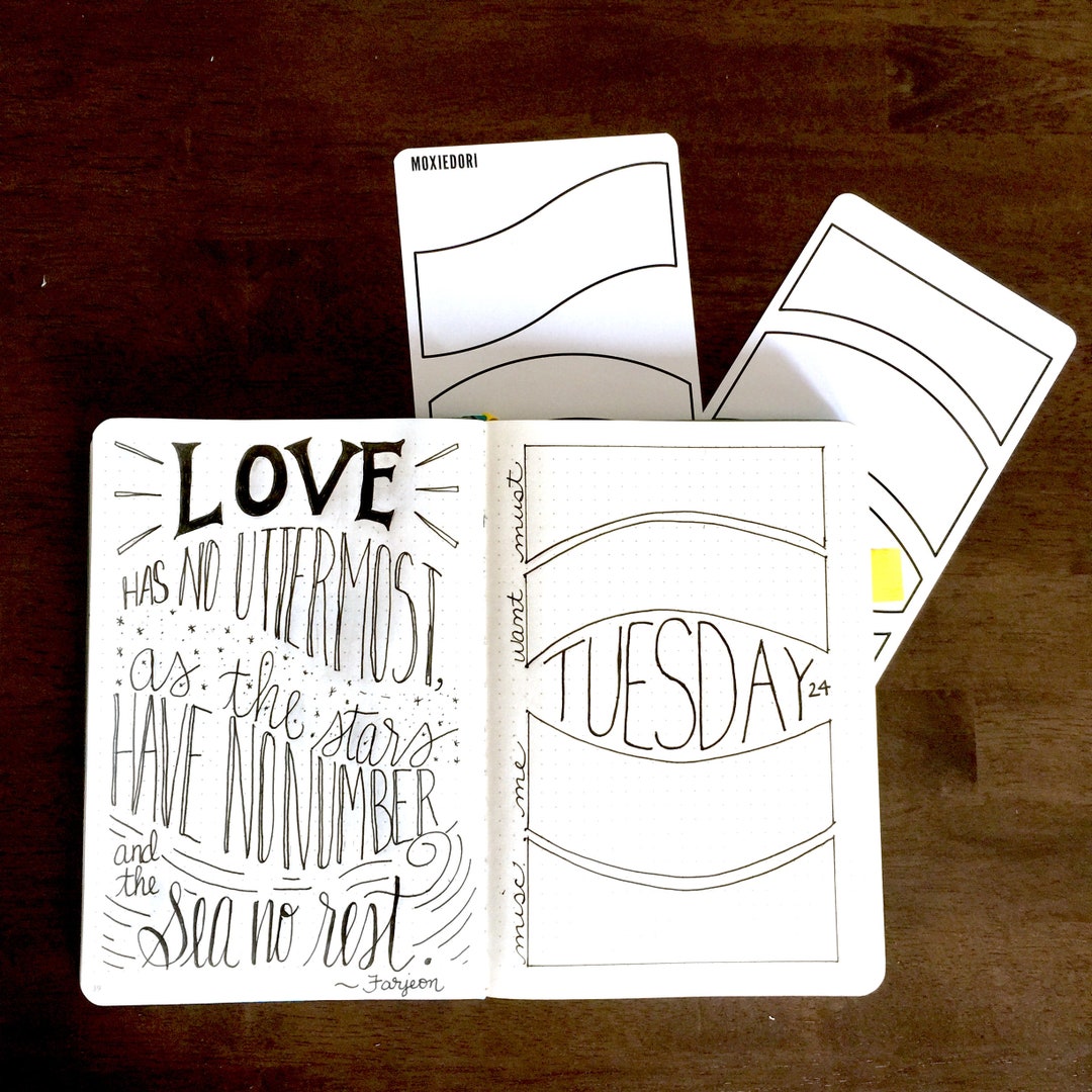 Word Art Guide Tracing Card Set Slips Under Your Journal Page and ...