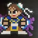 Chun Li Street Fighter Perler Bead 8bit 32 Bit Blue White Flames ...