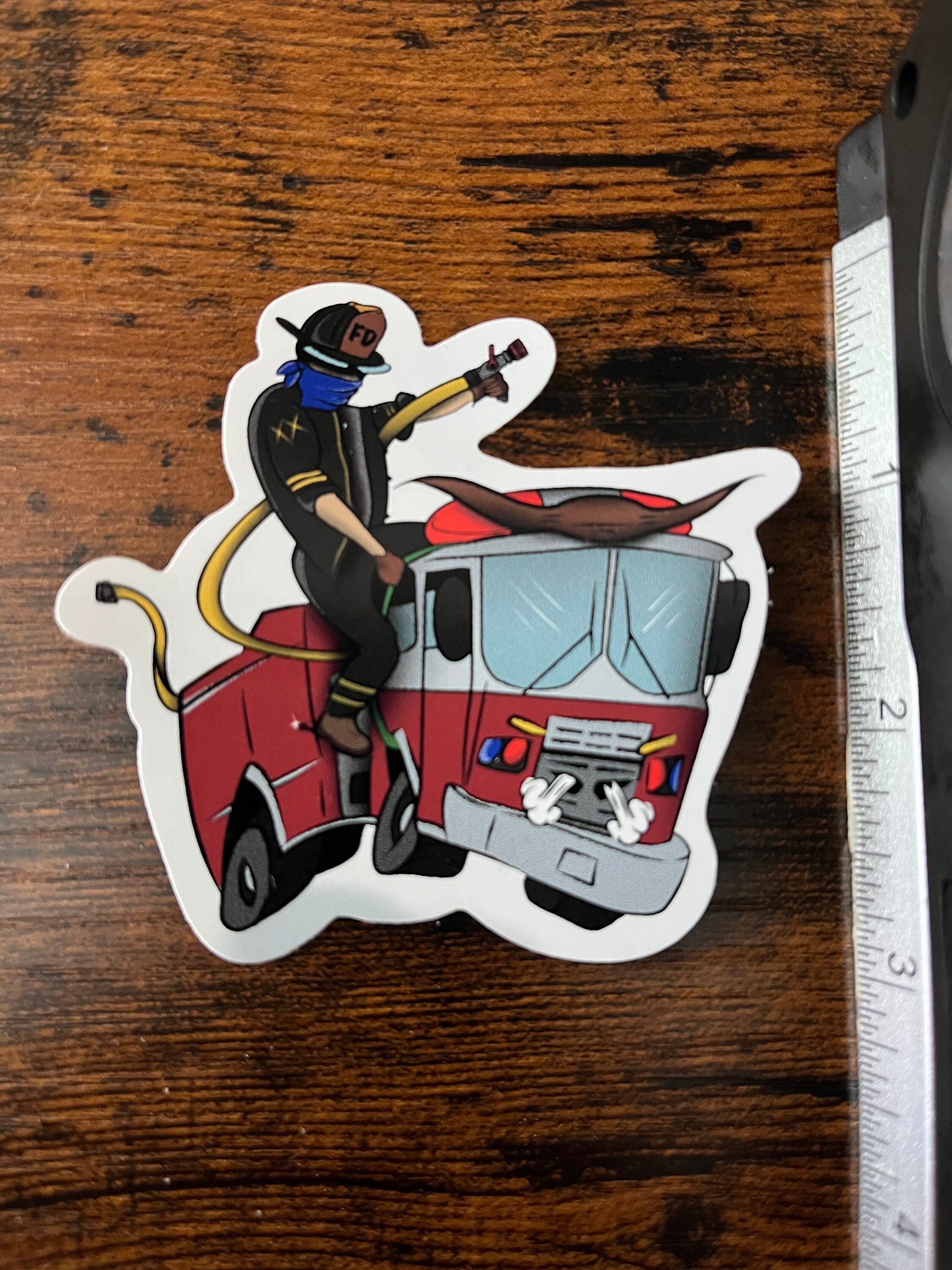 Cowboy Firefighter Sticker- Wild West - Engine Company- 3 Inch Vinyl ...