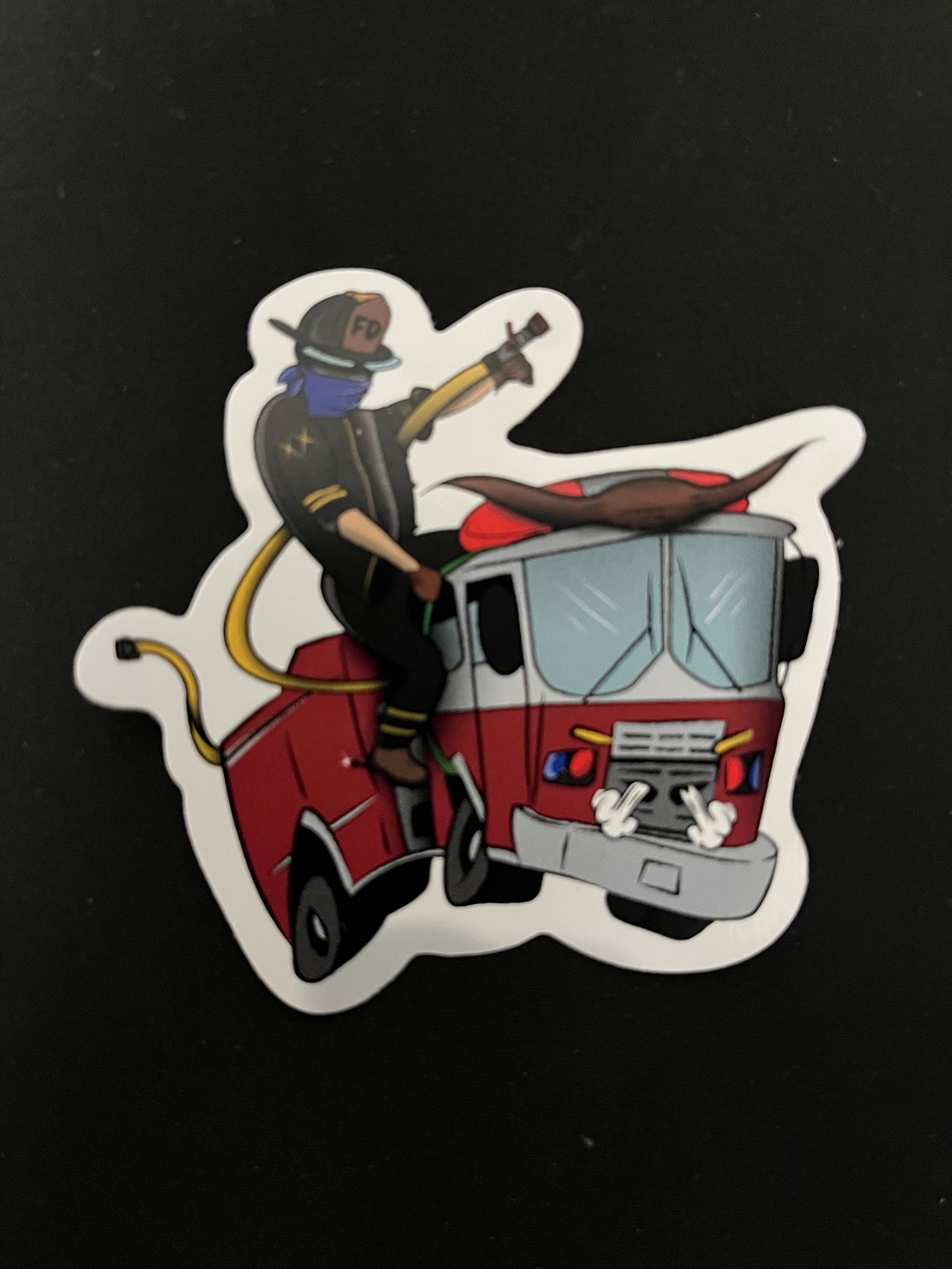Cowboy Firefighter Sticker- Wild West - Engine Company- 3 Inch Vinyl ...
