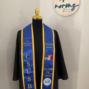 Class of 2026 Graduation Sash, Personalized Graduation Sash, Cal Sate ...