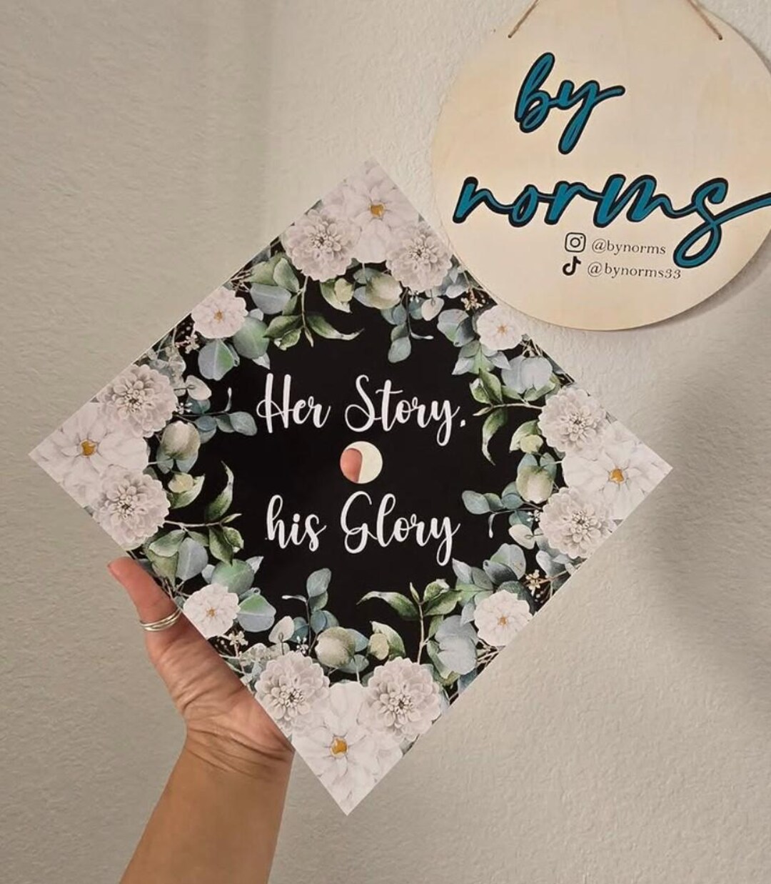 Floral Graduation Cap TOPPER, Graduation Cap Topper, Flower Graduation ...