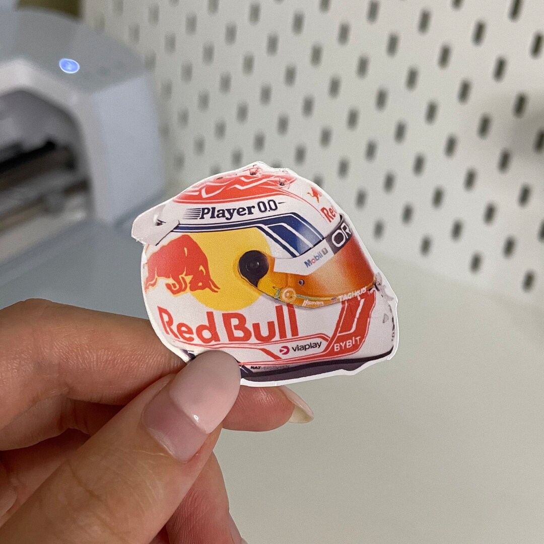 Max Verstappen 2023 Helmet Die-cut Sticker Glossy Vinyl Die Cut ...