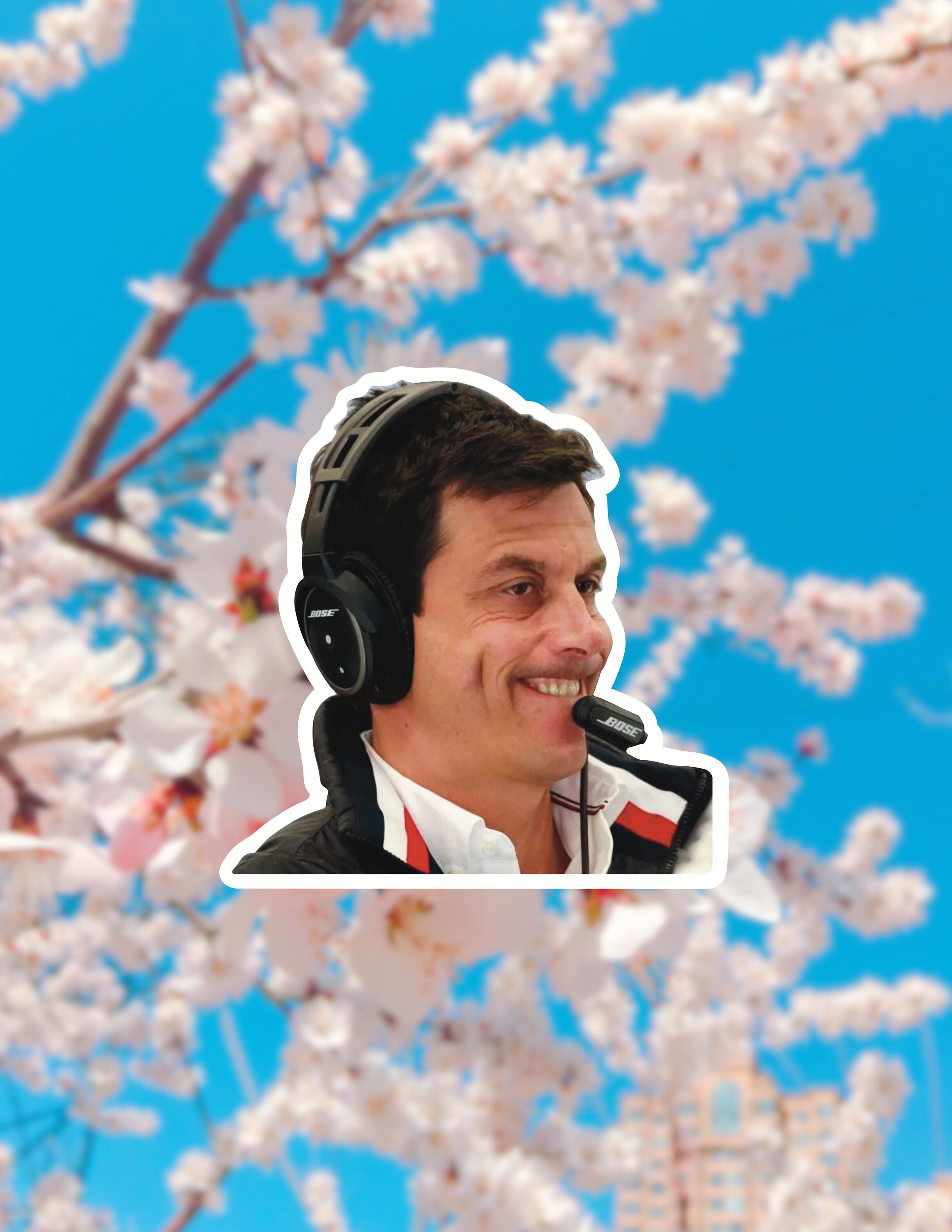 Toto Wolff Meme Teeth Die-cut Sticker Glossy Vinyl Die Cut Stickers ...