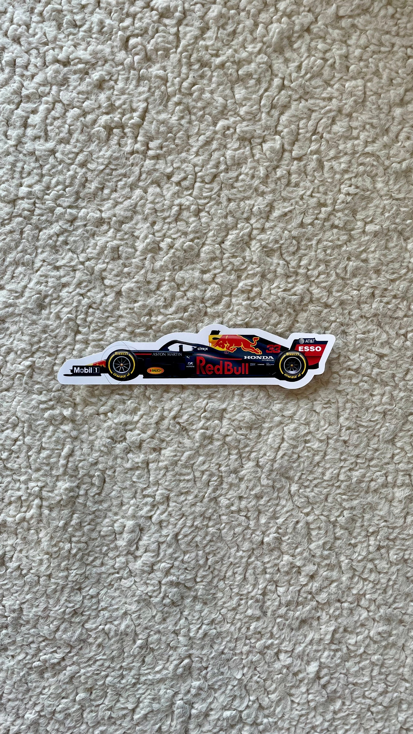 Red Bull F1 Die-cut Sticker | Matte Vinyl Die Cut Stickers | Red Bull ...