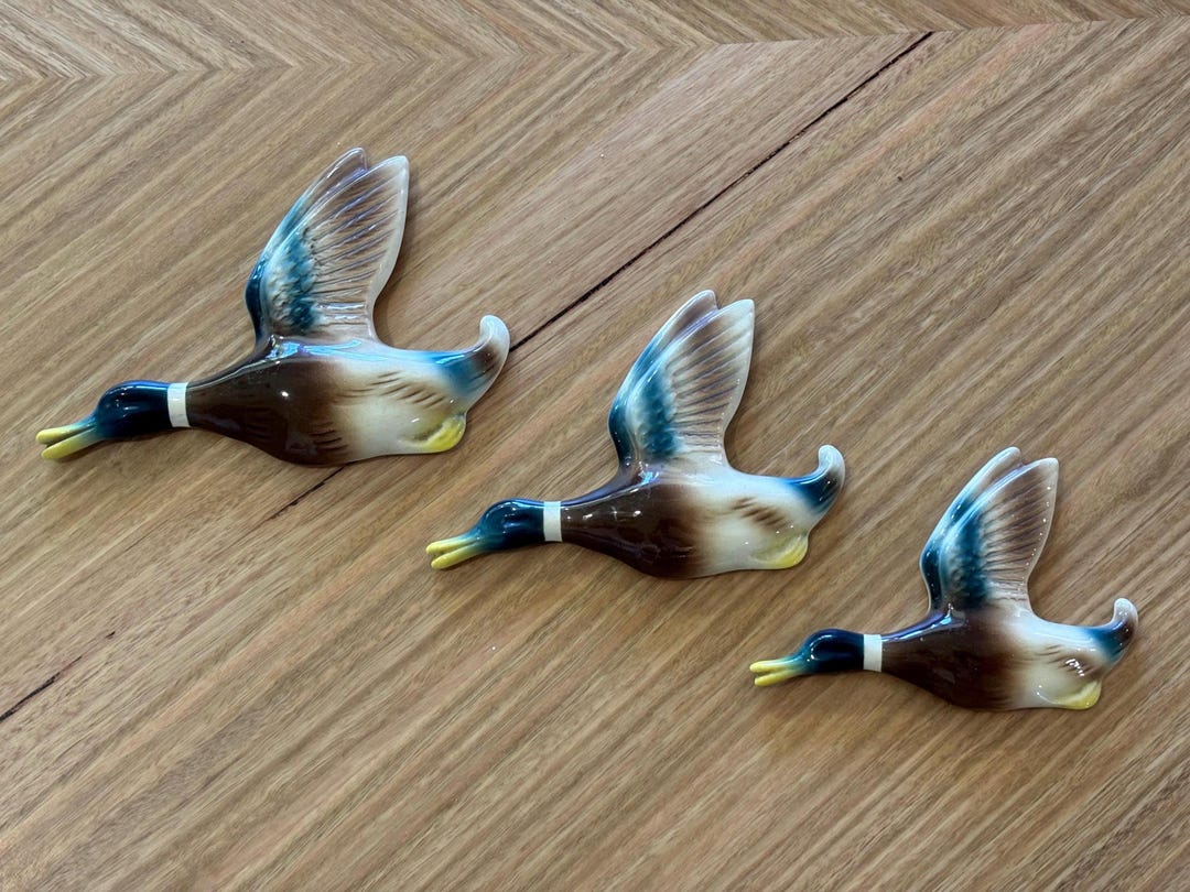 Vintage English Ceramic Flying Wall Ducks . C1960. Mackey Pottery ...