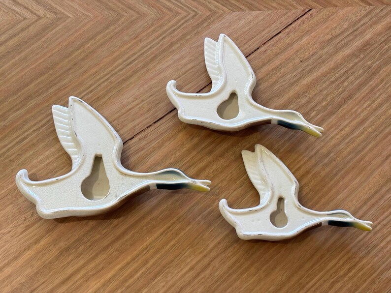 Vintage English Ceramic Flying Wall Ducks . C1960. Mackey Pottery ...