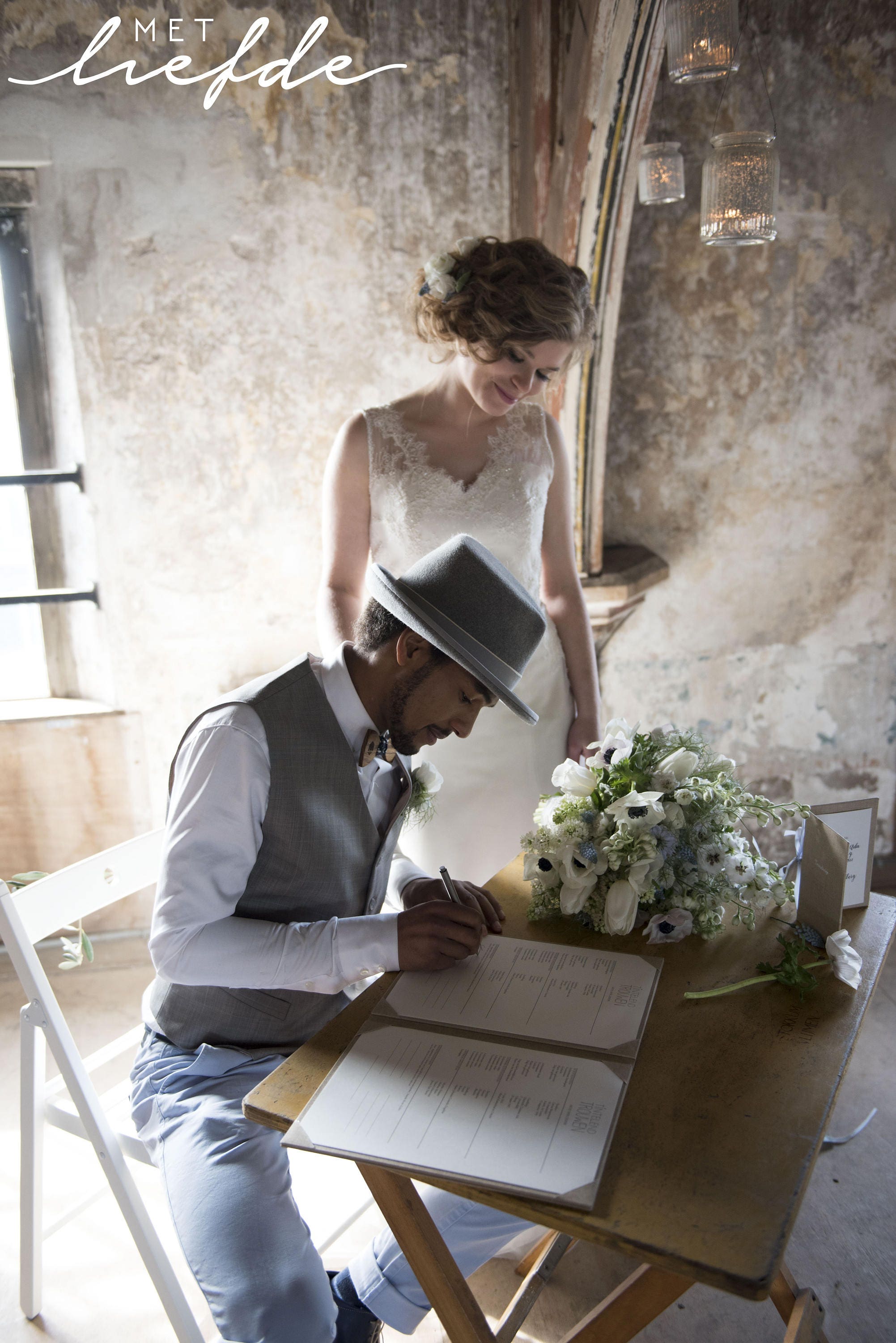 Wedding folder US letter for 2 sheets sand linen | Etsy