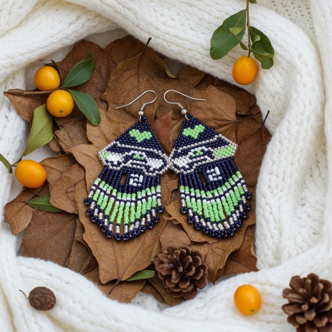 READY TO SHIP: Seattle Seahawks Earrings - Football Jewelry Gift for ...