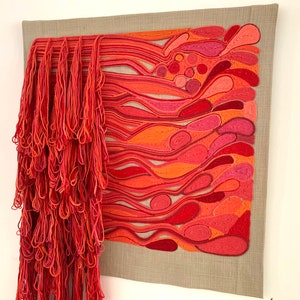 Textured Wall Art, Unique,abstract Fiber Art, Contemporary Textile Art ...