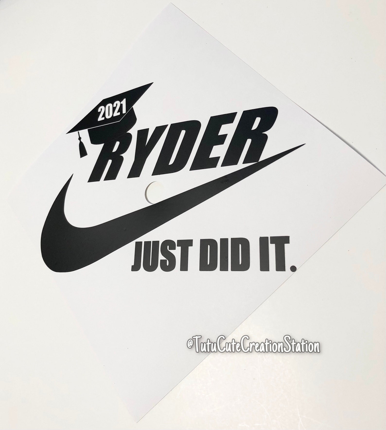 Grad cap cap topper graduation cap just did it | Etsy