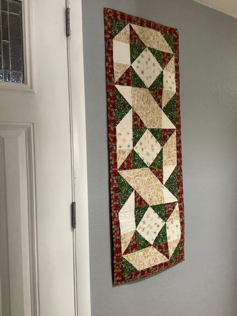 Table Runner, Christmas Table Runner, Shining Star Table Runner, Holiday Table Runner, Star ...