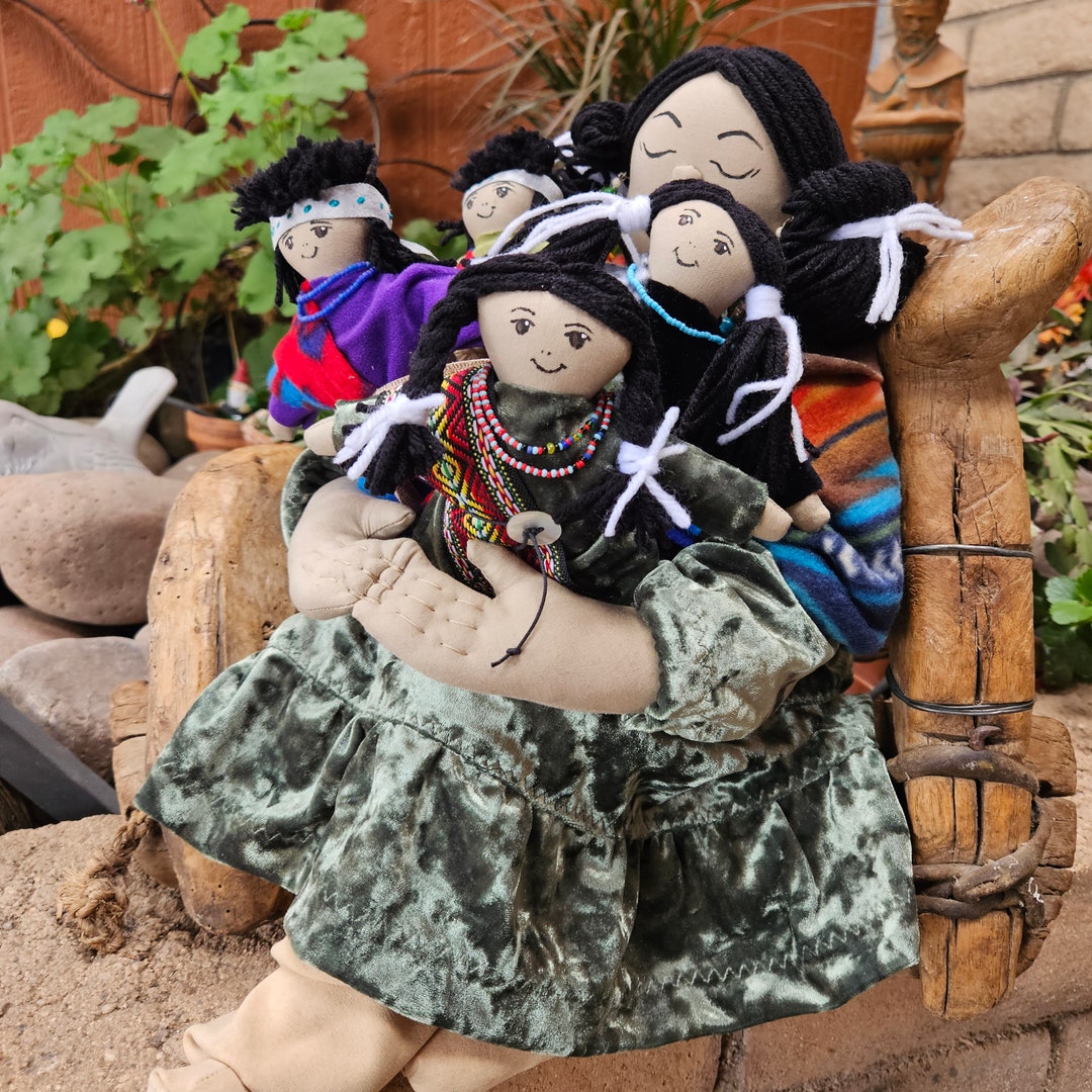 Native American Story Teller Dolls, Cloth Storyteller, Hopi Storyteller ...