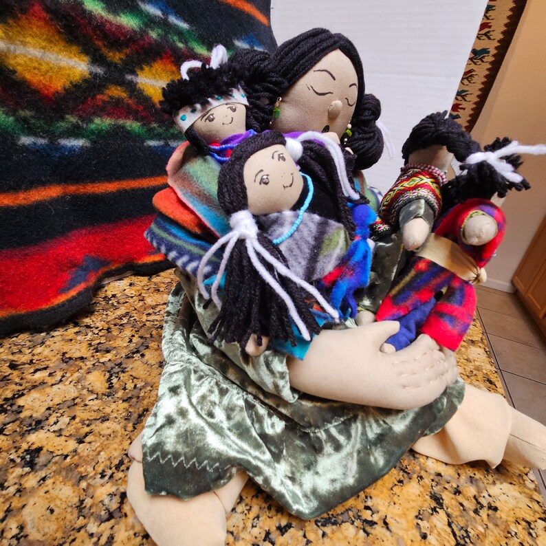 Native American Story Teller Dolls, Cloth Storyteller, Hopi Storyteller ...