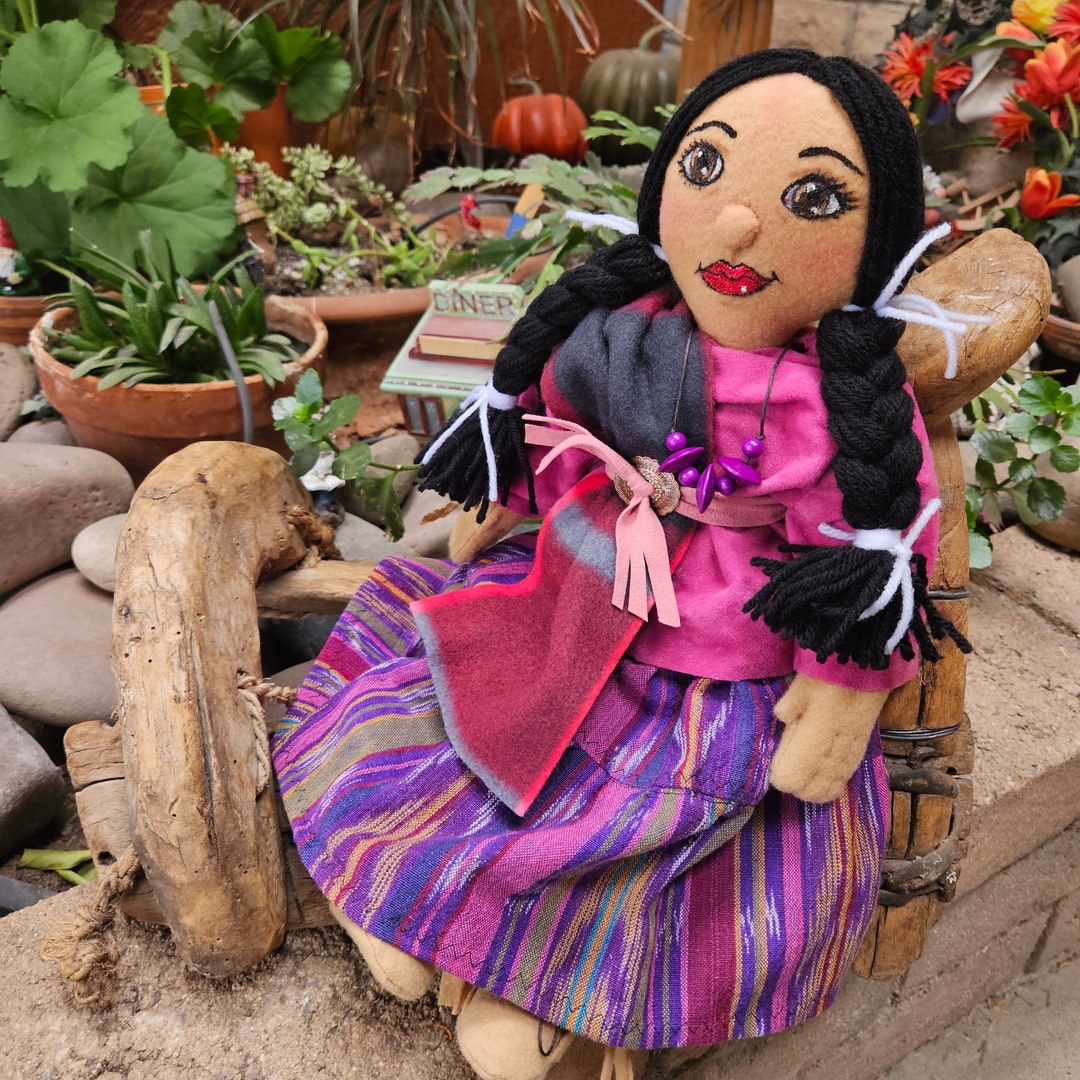 Native American Rag Doll, Felt Doll, Girl Doll, Cloth Doll, Rag Doll ...