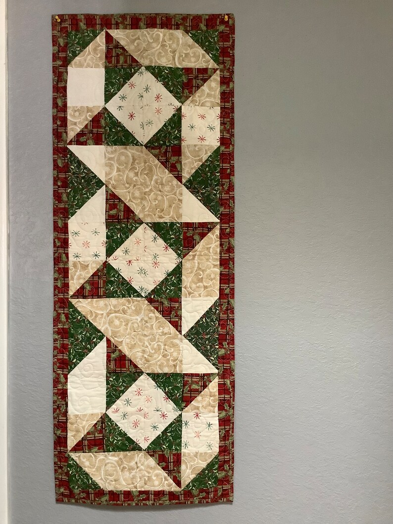 Table Runner, Christmas Table Runner, Shining Star Table Runner, Holiday Table Runner, Star ...