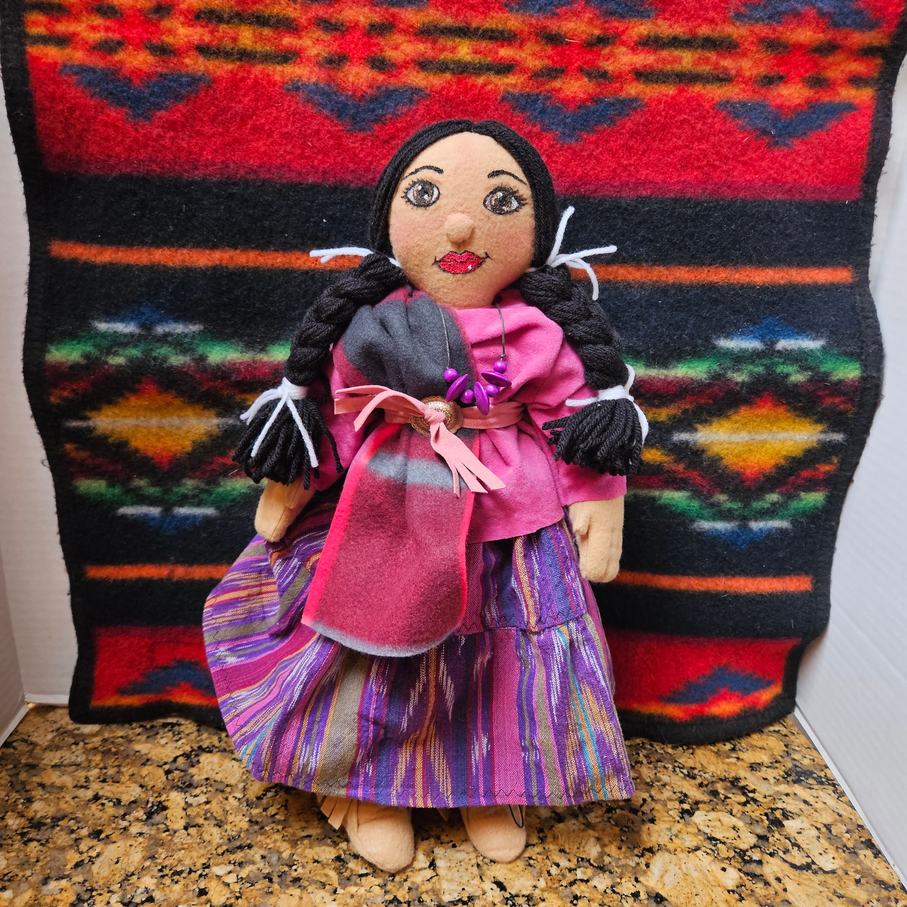 Native American Rag Doll Felt Doll Girl Doll Cloth Doll - Etsy